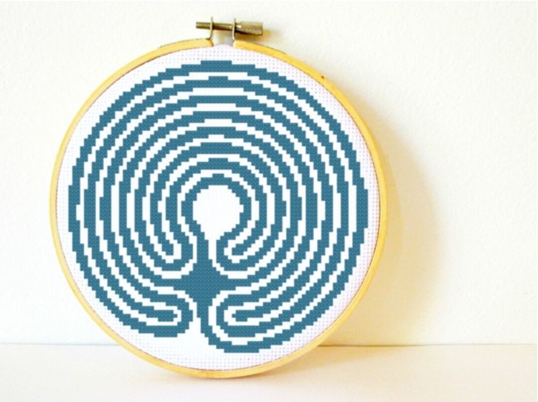 Counted Cross Stitch Pattern PDF. Instant Download. Labyrinth. Includes ...