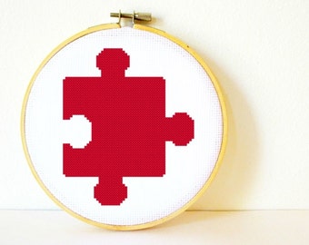 Puzzle Cross Stitch | Etsy