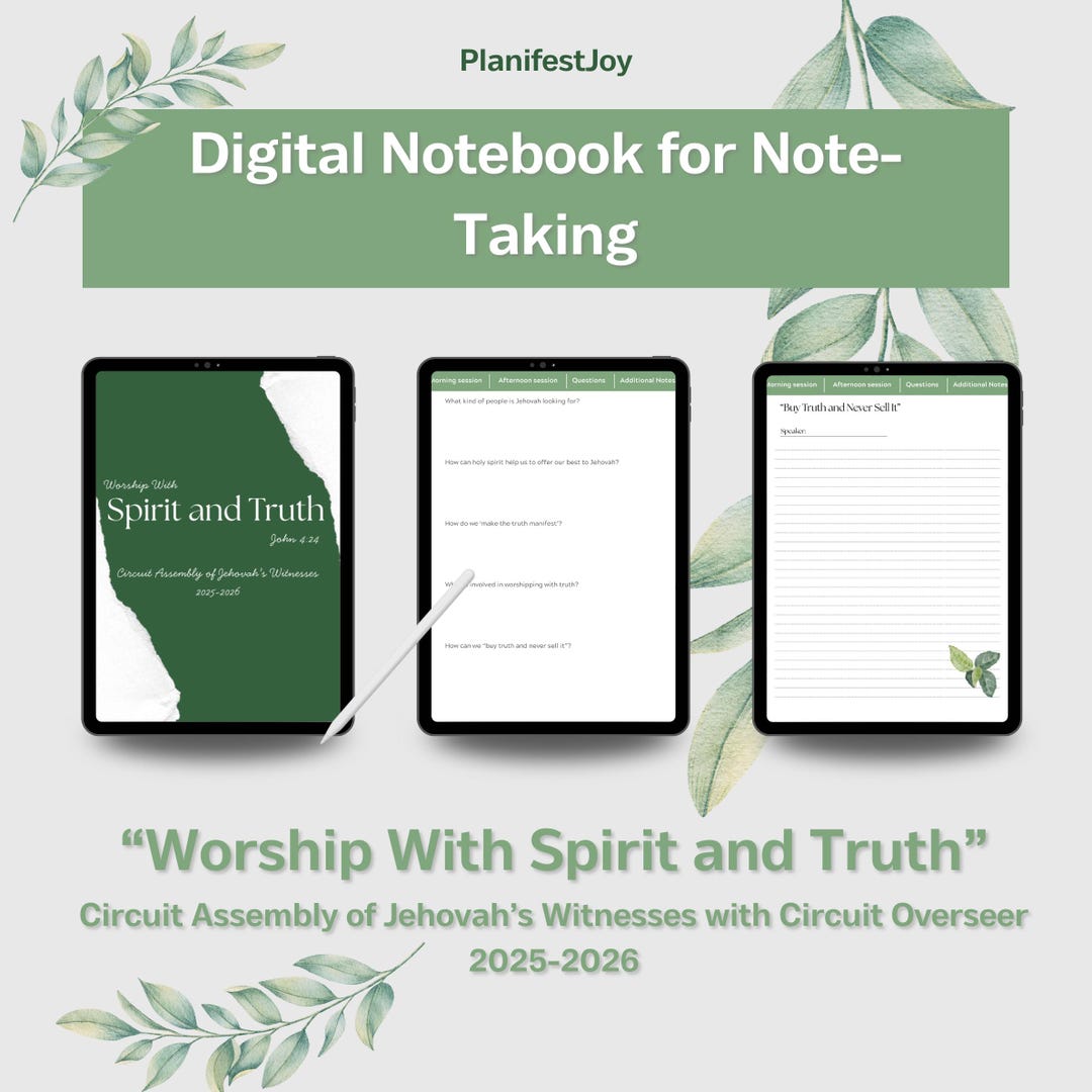 JW Note-taking Journal: "worship With Spirit and Truth" (hyperlinked ...