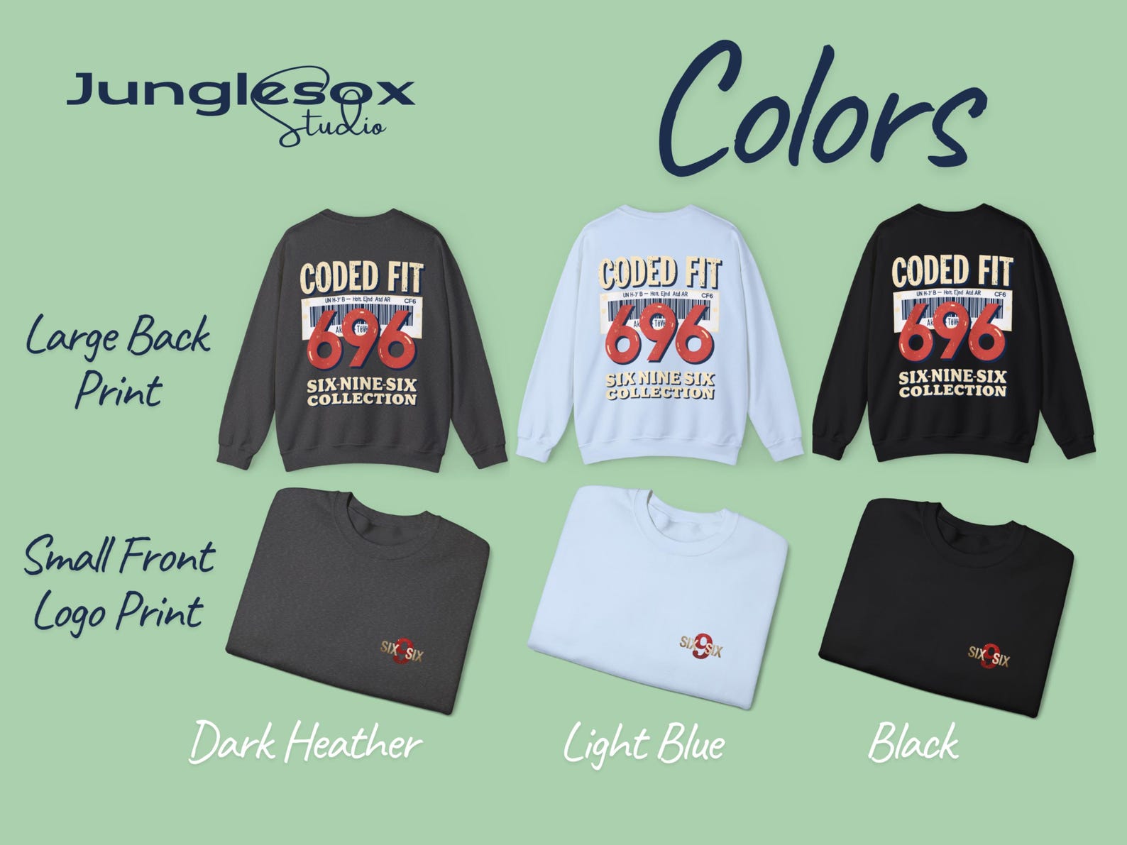 Barcode Graphic Sweatshirt, Y2K Cyberpunk Streetwear, 696 Collection ...