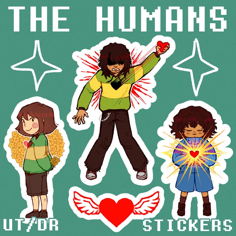 THE HUMANS / Undertale & Deltarune Stickers - Etsy