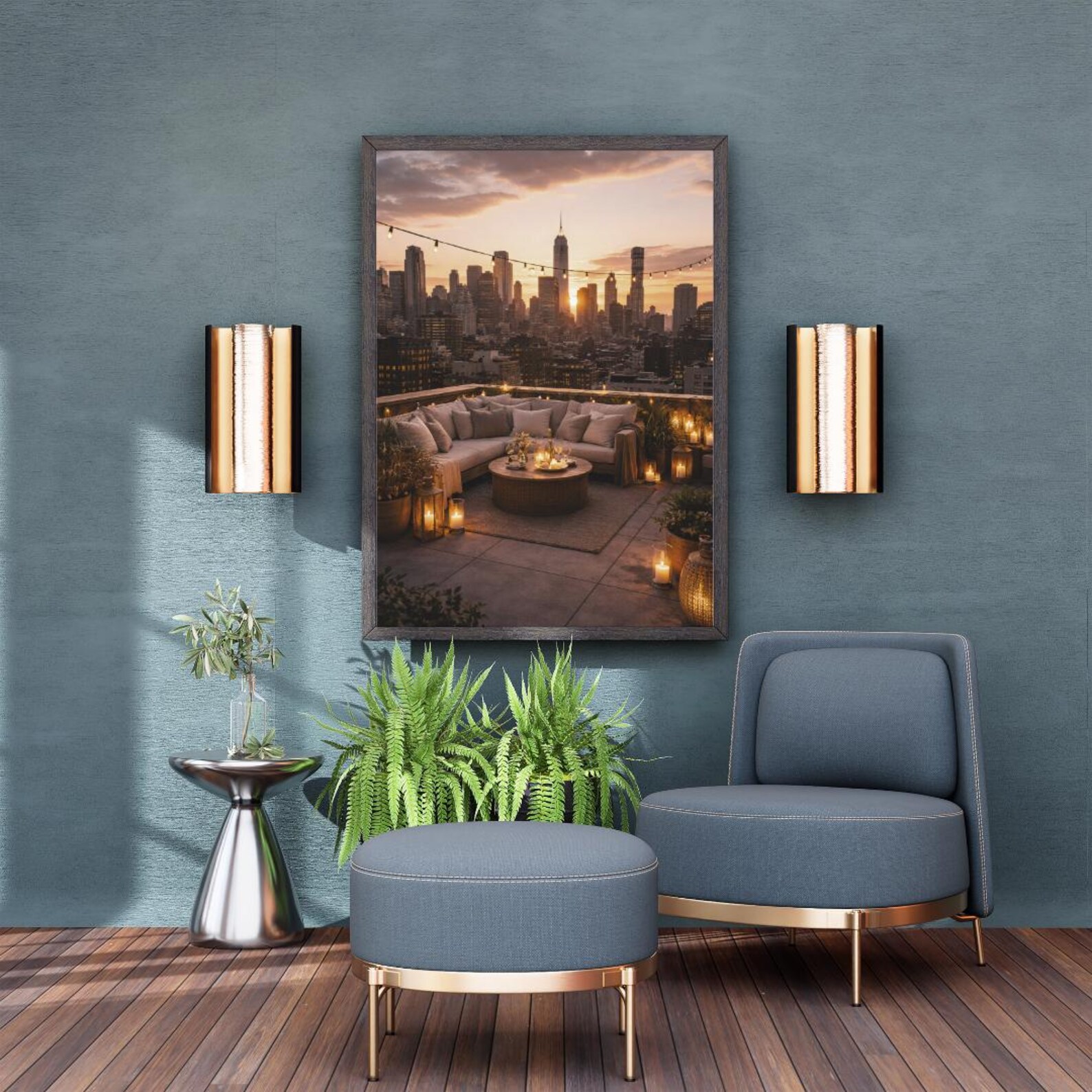 Trendy City View Sunset Print – Coastal Vacation Art (digital Download ...