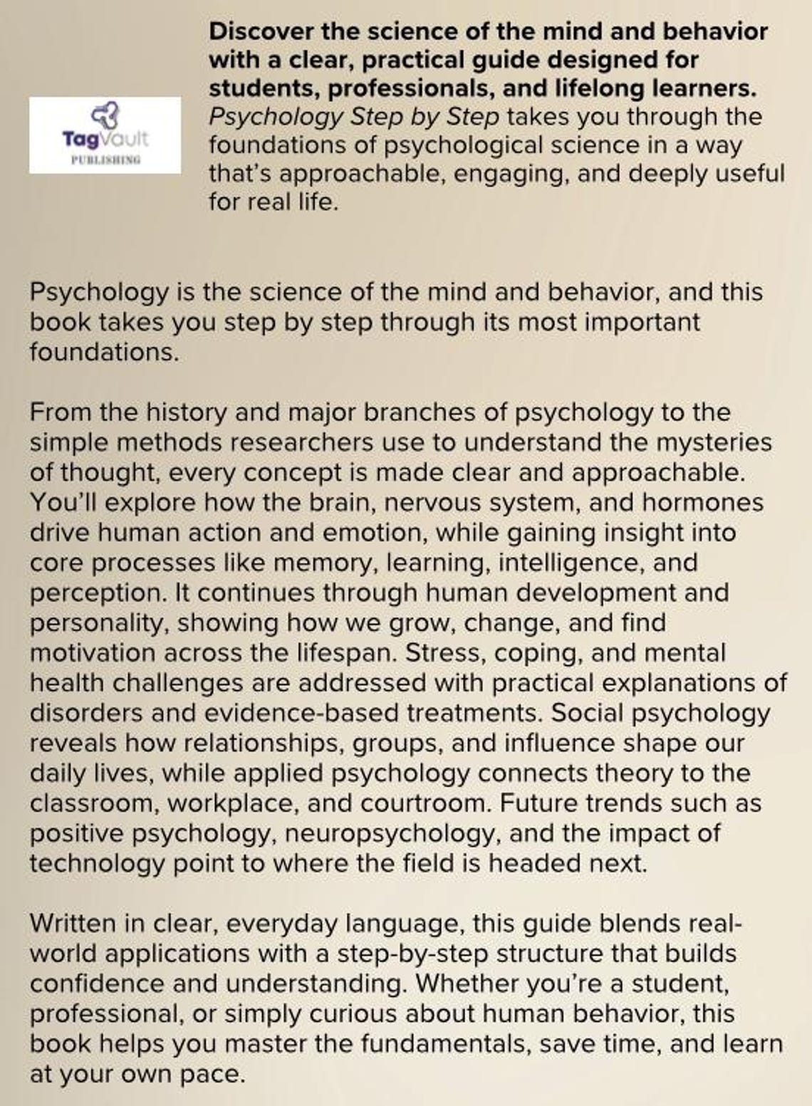 Psychology Step by Step - the Core Concepts of Psychological Science ...