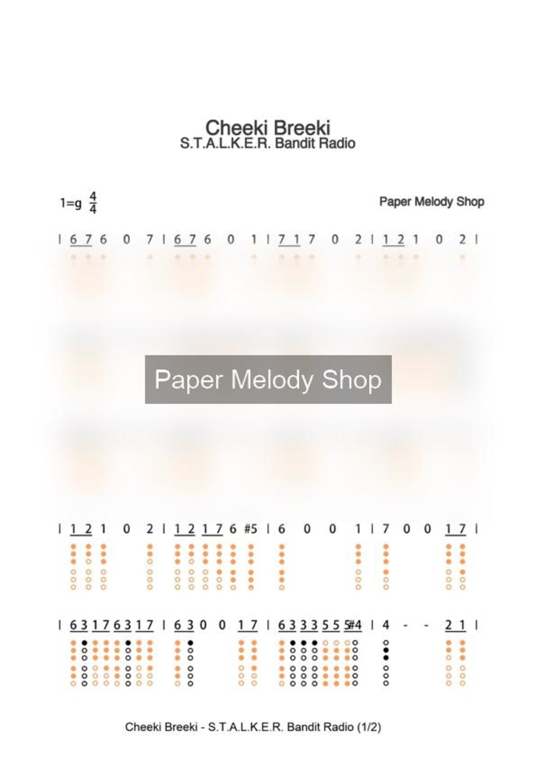 Cheeki Breeki Tin Whistle Sheet Music: S.T.A.L.K.E.R. Bandit Radio ...