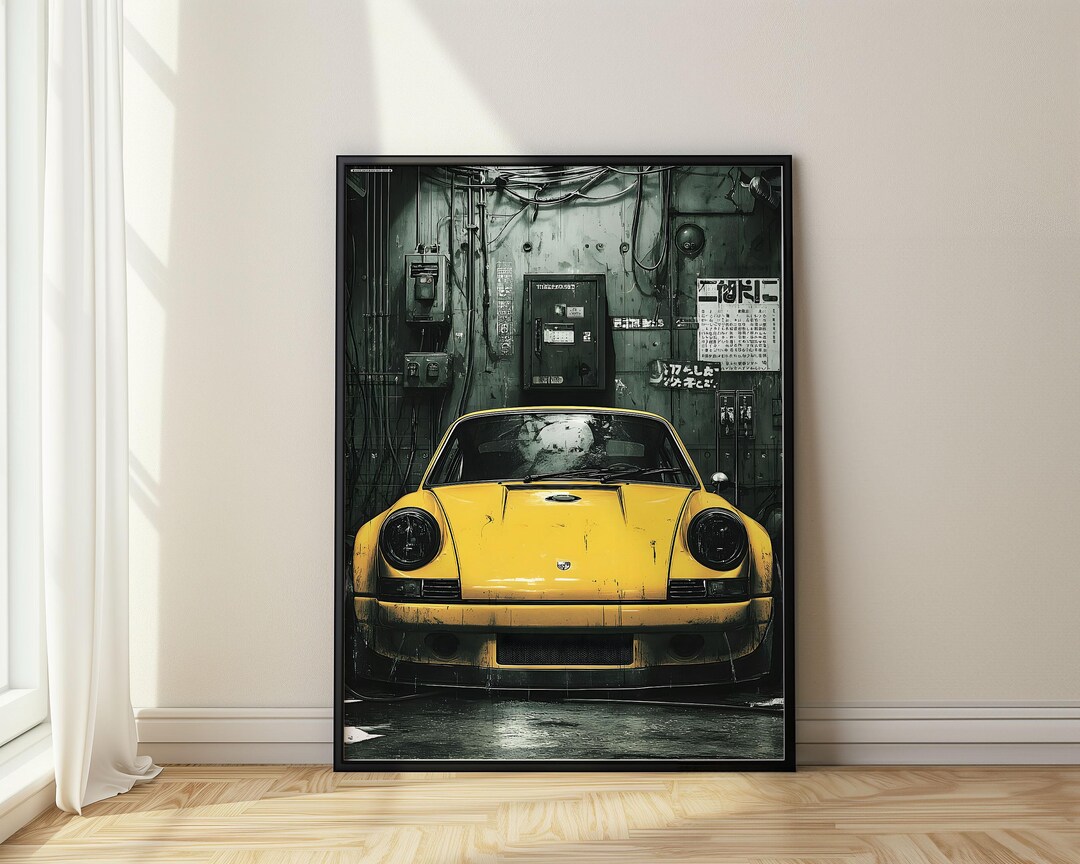 Porsche 911 Industrial Bay – Classic Car Poster | Gritty Garage Art ...