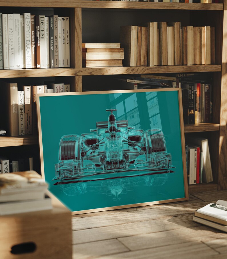 Formula 1 Car Blueprint Poster | Motorsport Wall Art - Etsy