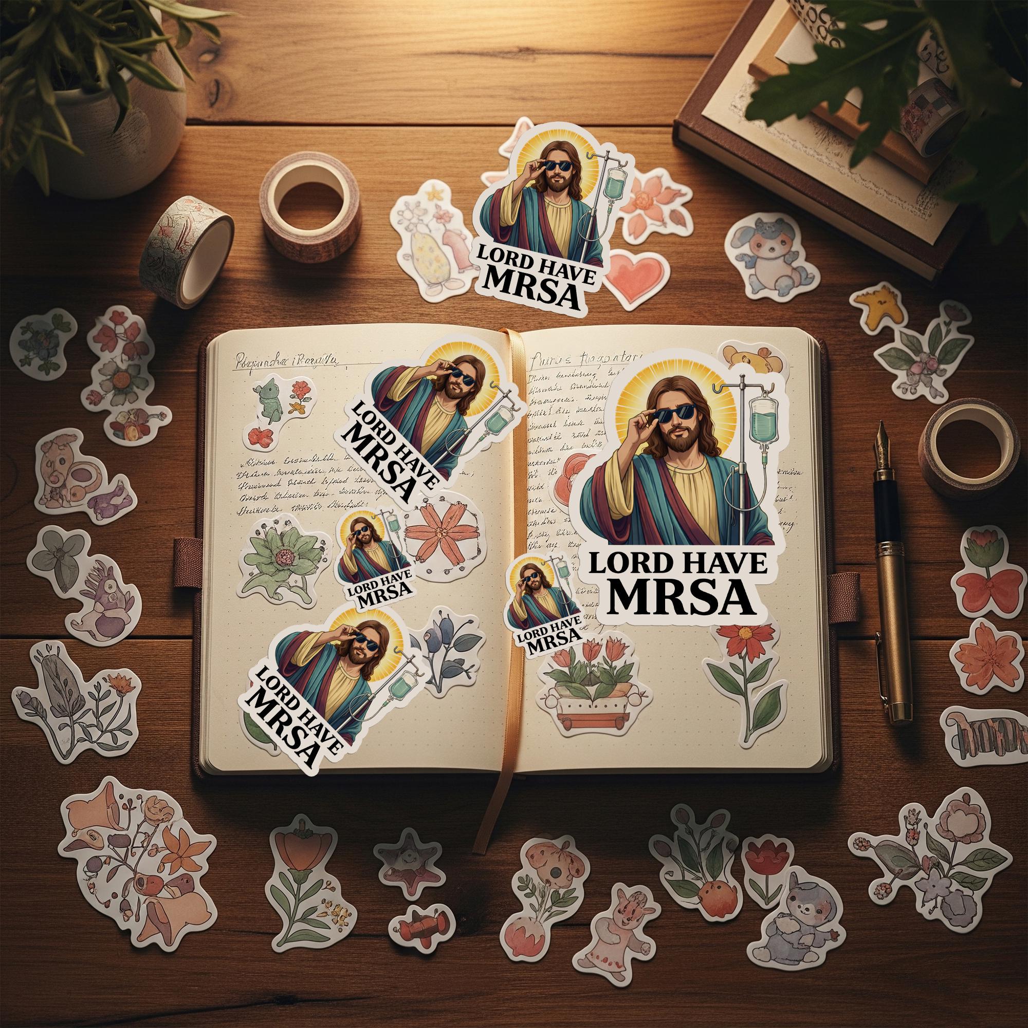Lord Have MRSA Sticker Magnet, Funny Nurse Doctor Humor, Healthcare ...