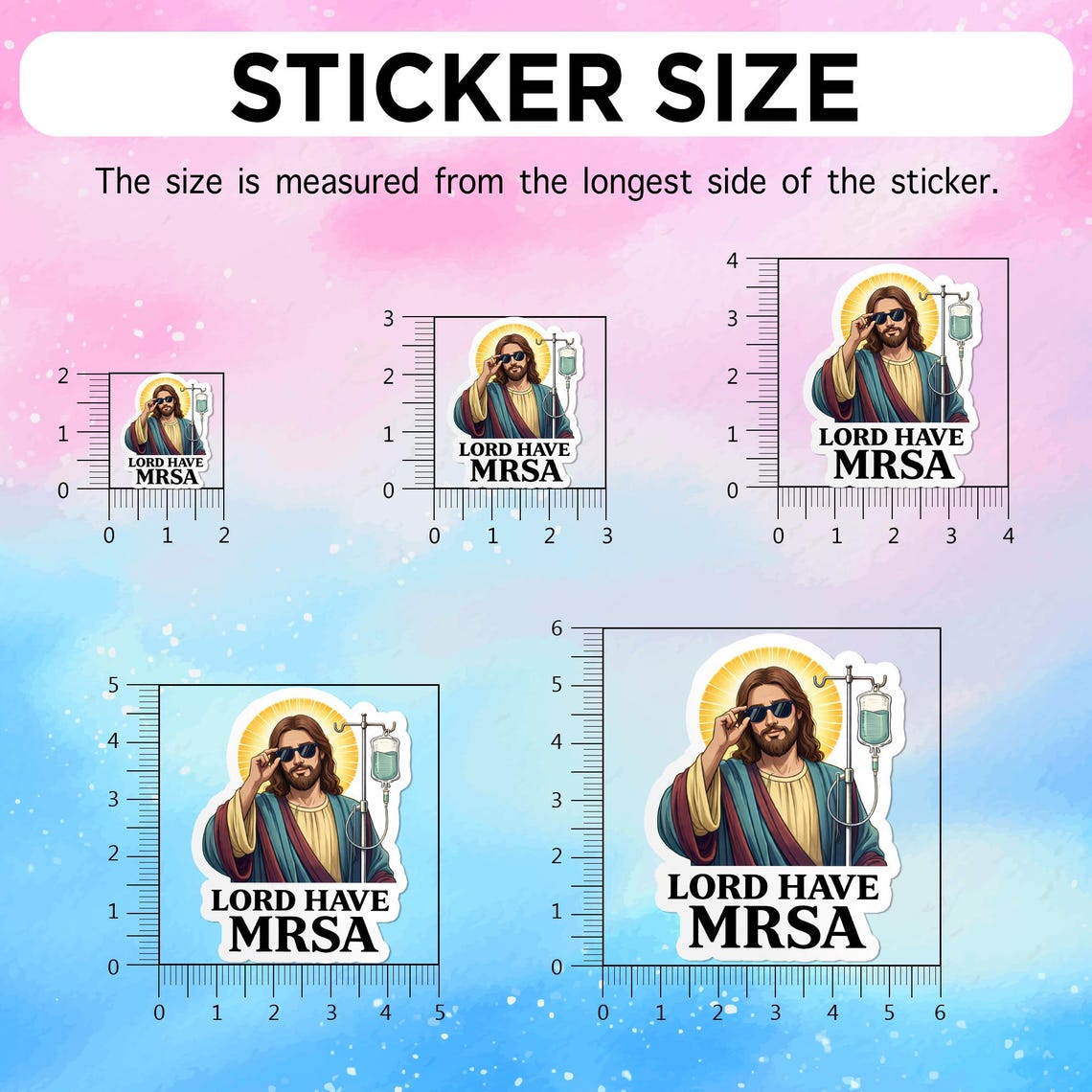 Lord Have MRSA Sticker Magnet, Funny Nurse Doctor Humor, Healthcare ...