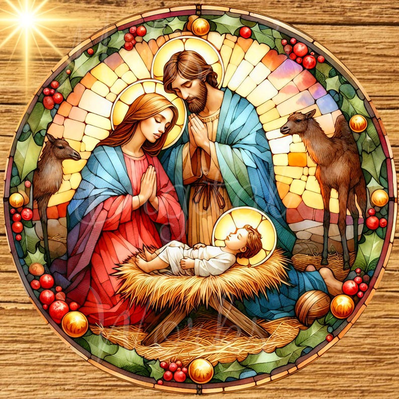 Nativity Scene Ornament 18 Piece PNG Clipart Bundle | Digital Download ...