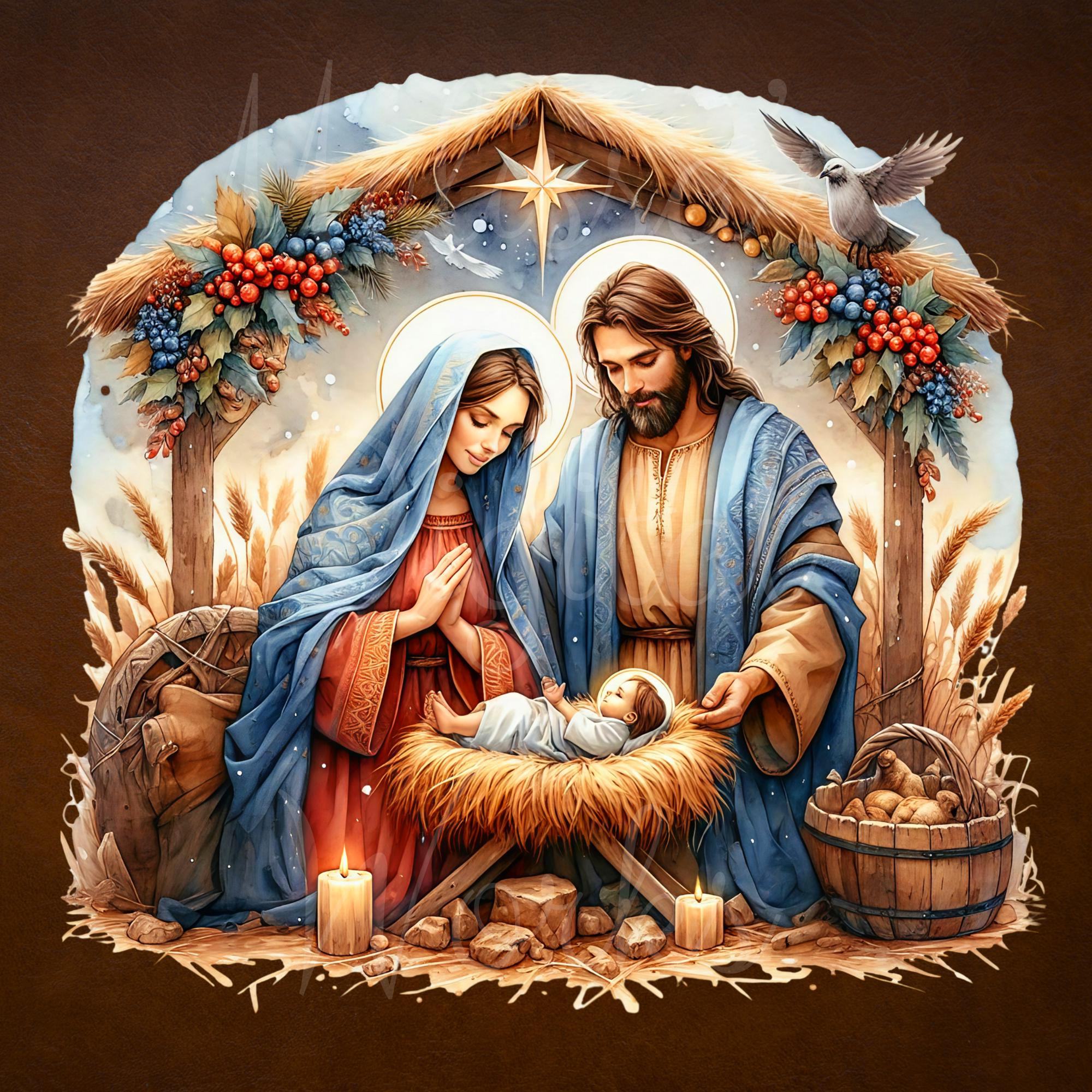 Manger Scenes 12 Piece PNG Clipart Bundle | Digital Download - Etsy