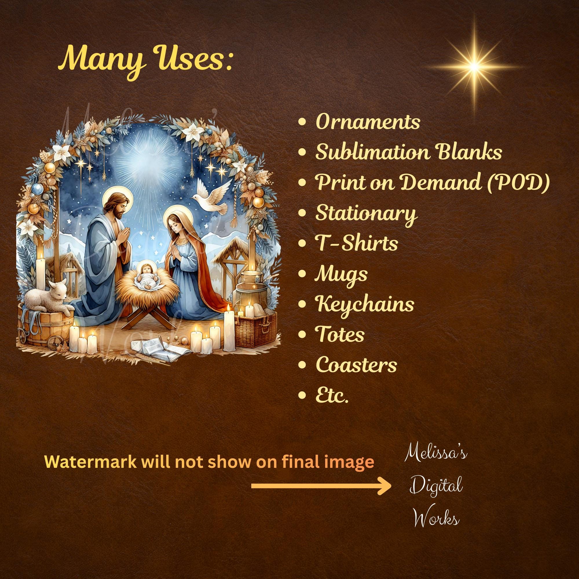 Manger Scenes 12 Piece PNG Clipart Bundle | Digital Download - Etsy