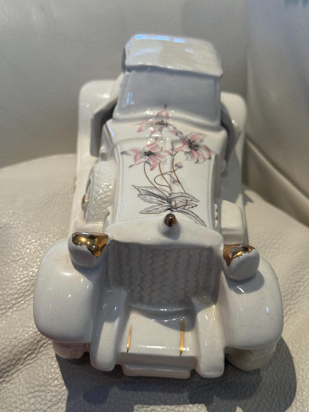 Vintage Capodimonte Porcelain Sports Car Auto Roadster With Flowers ...