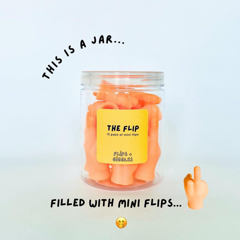 The Flip - Tiny Middle Fingers Jar Funny Gag Gift Prank Present Joke ...