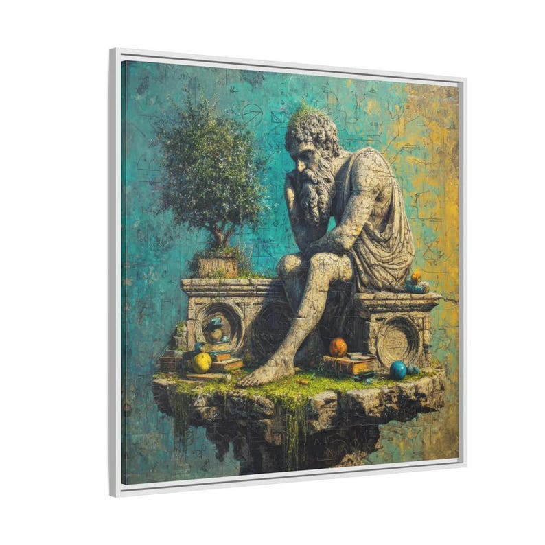 Classical Thinking Philosopher Canvas Art - Ancient Statue Print - Etsy