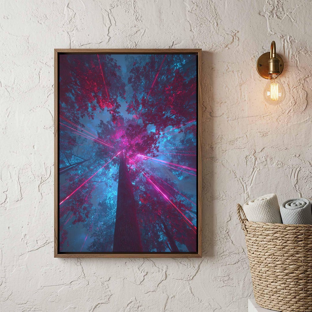 Surreal Forest Light Art Print - Psychedelic Tree Wall Art - Etsy