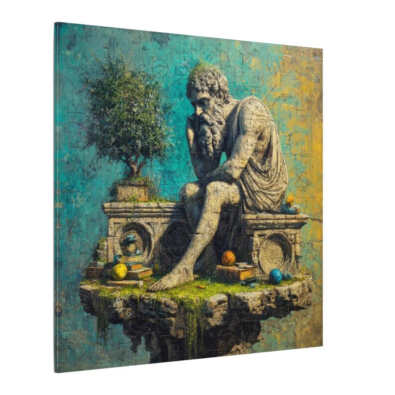 Classical Thinking Philosopher Canvas Art - Ancient Statue Print - Etsy