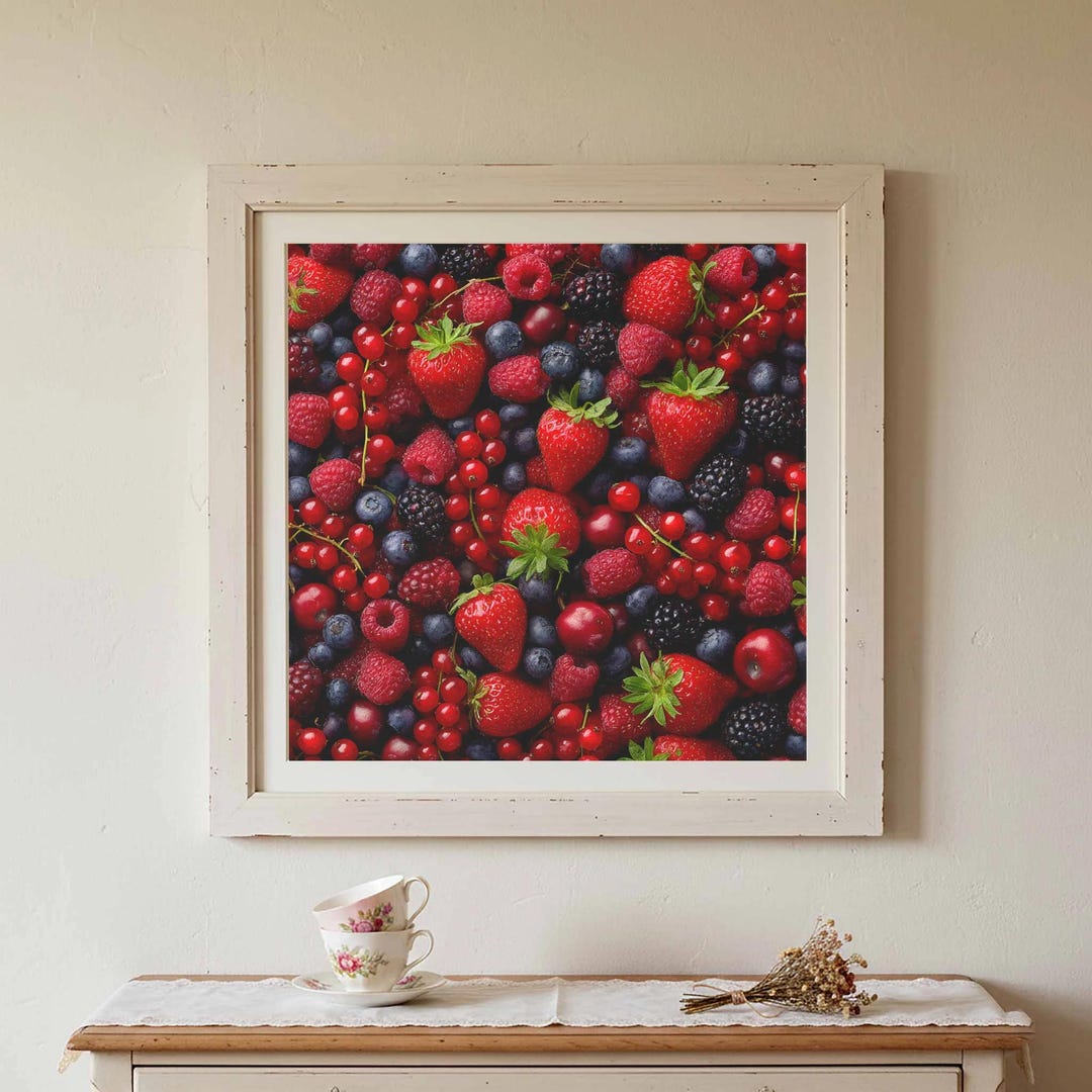 Fresh Berry Collection Canvas Print - Kitchen Wall Art - Etsy
