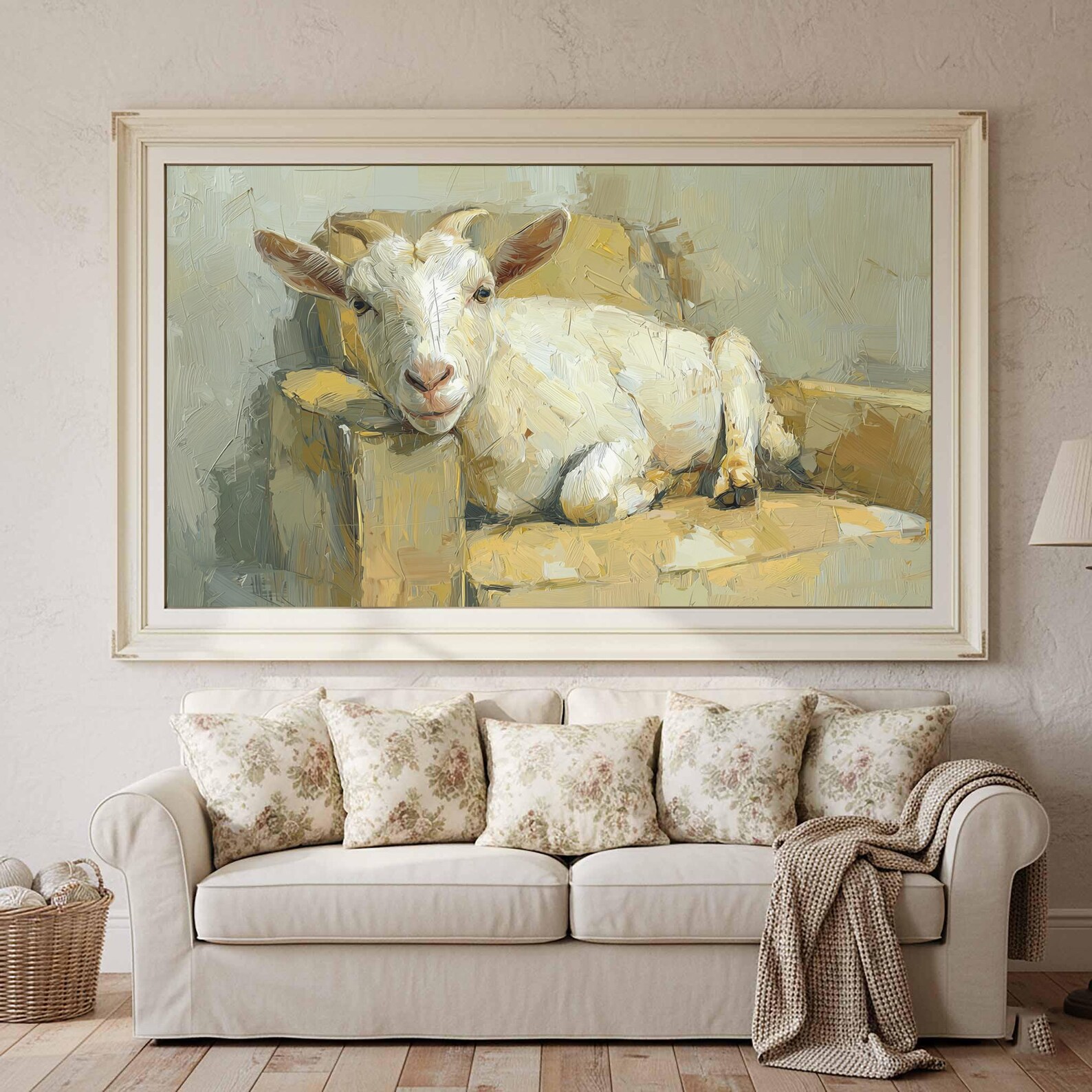 Goat Canvas Wall Art - Impressionist Animal Print Home Decor - Etsy