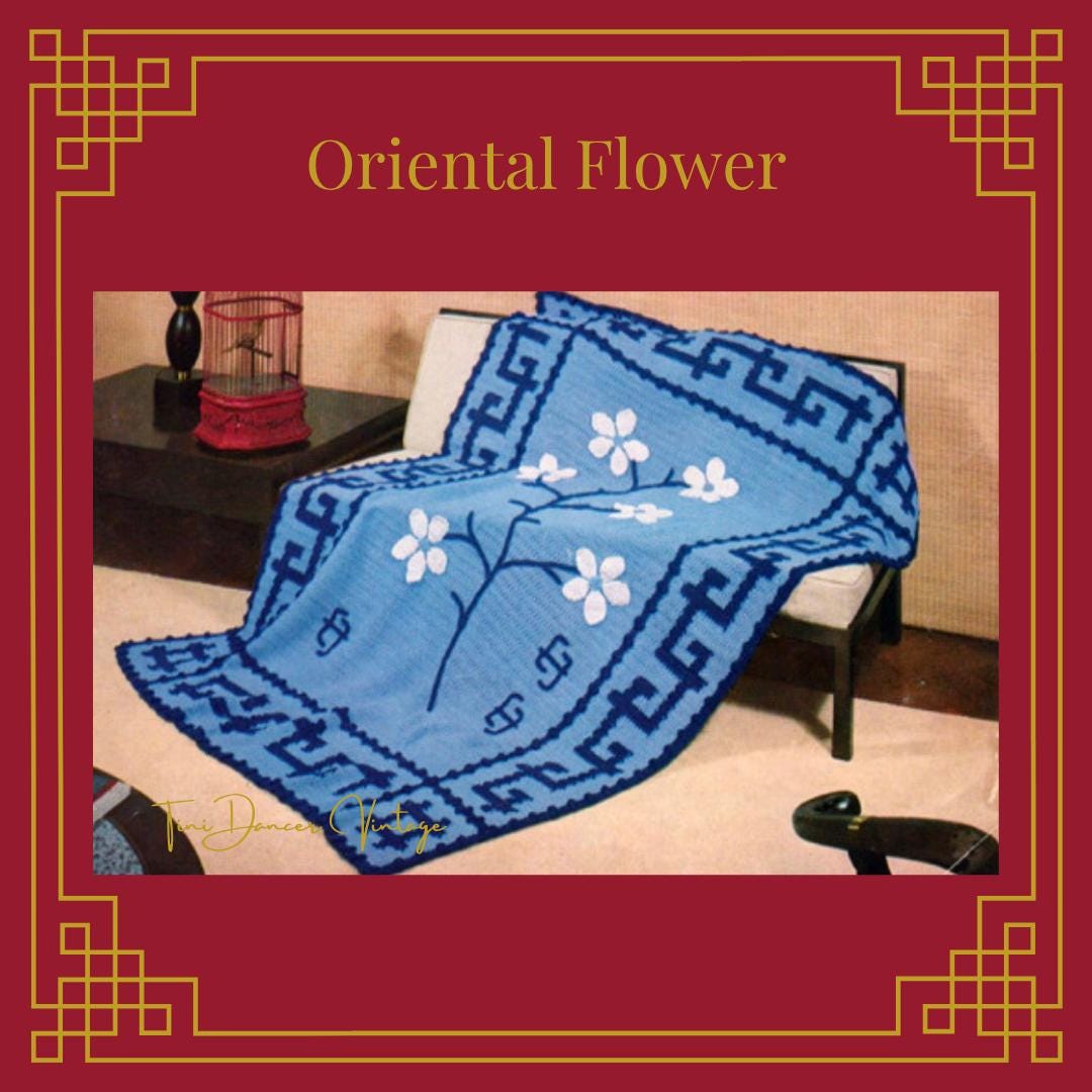 Vintage Crochet Throw Floral Pattern, Floral Afghan (PDF Pattern) - Etsy