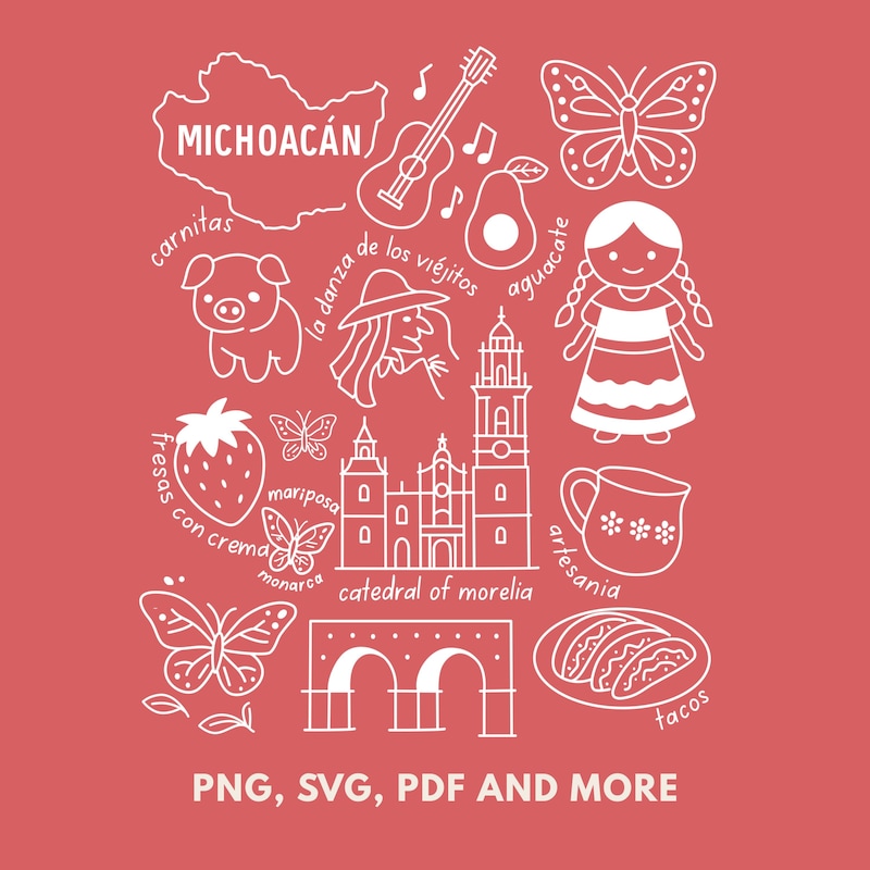 Mexico Michoacan Svg - Etsy