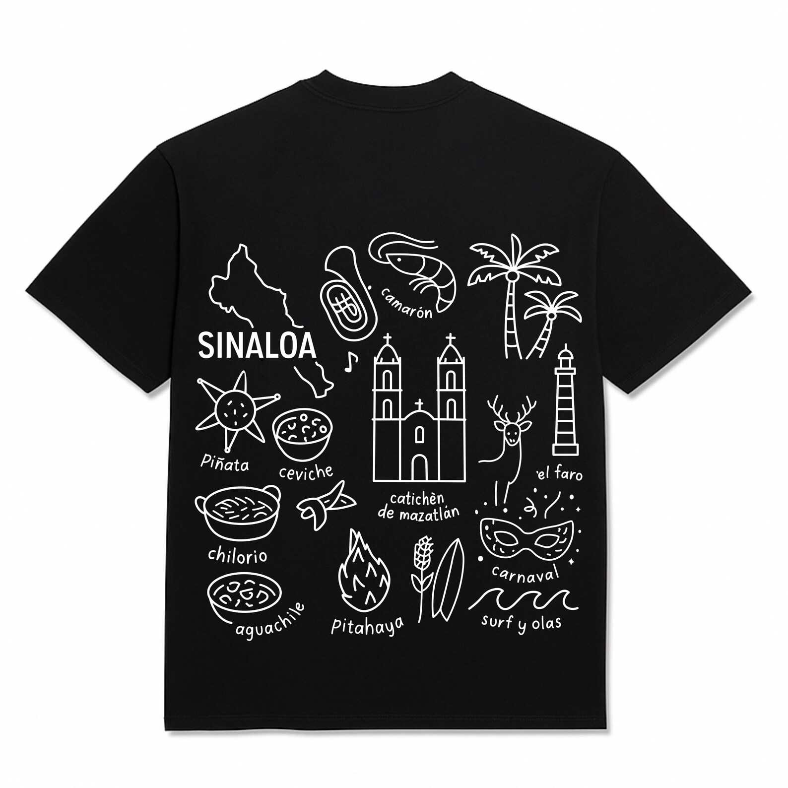 Sinaloa Mexico SVG PNG, Cultural Icons Clipart Design | Camarón Shrimp ...