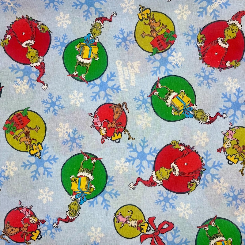 Grinch Fabric by the Yard - Etsy