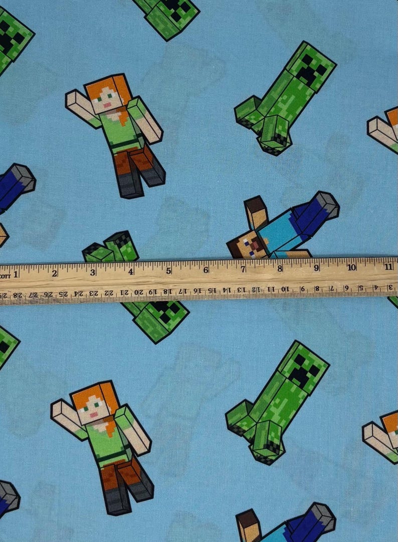 Minecraft Fabrics 100% Cotton - Etsy