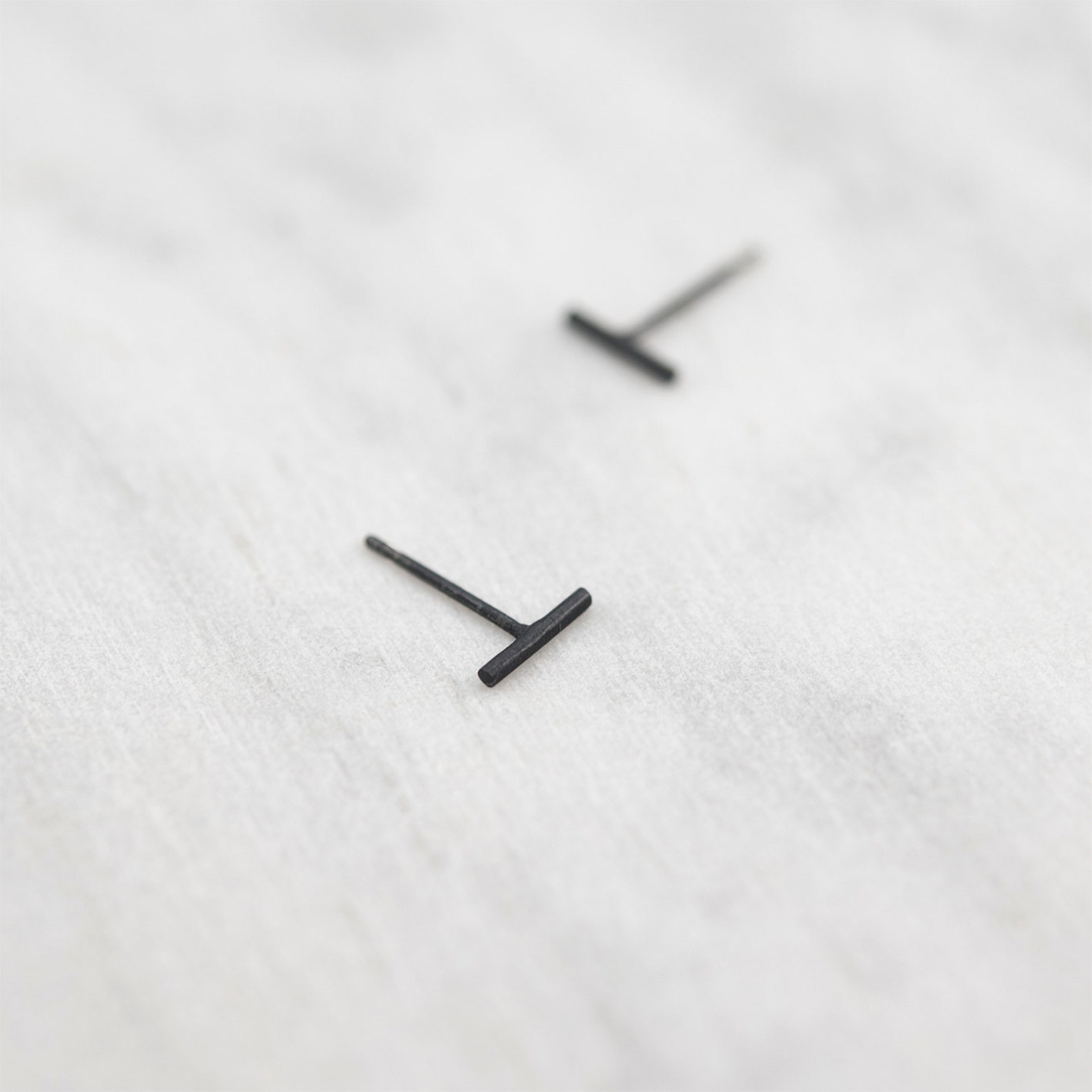 Tiny Line Stud Earrings in Silver - Etsy