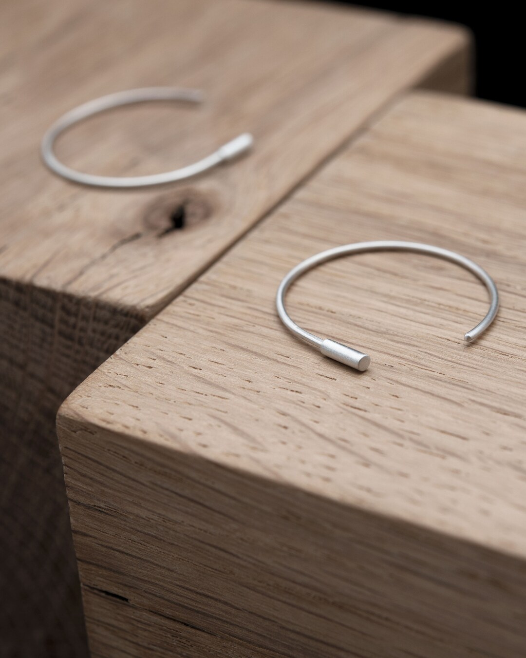 Medium Open Hoops in Silver for Everyday Wear, Modern Hoops - Etsy