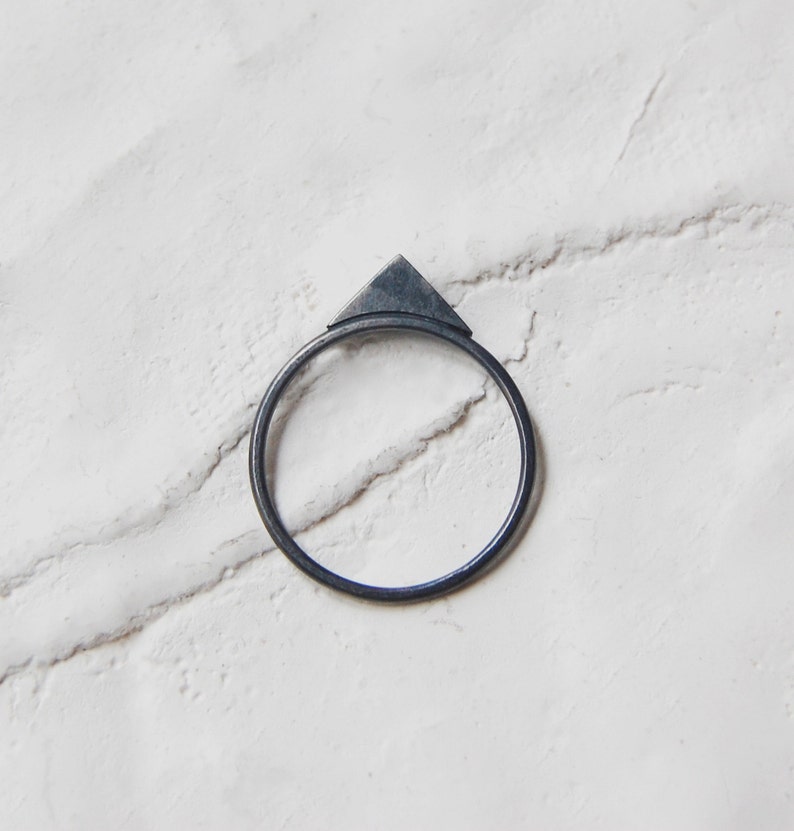 Oxidized Silver Peak Ring, Jewelry for Everyday Wear - Etsy