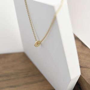 Gold Plated Silver Small Round Everyday Necklace - Etsy