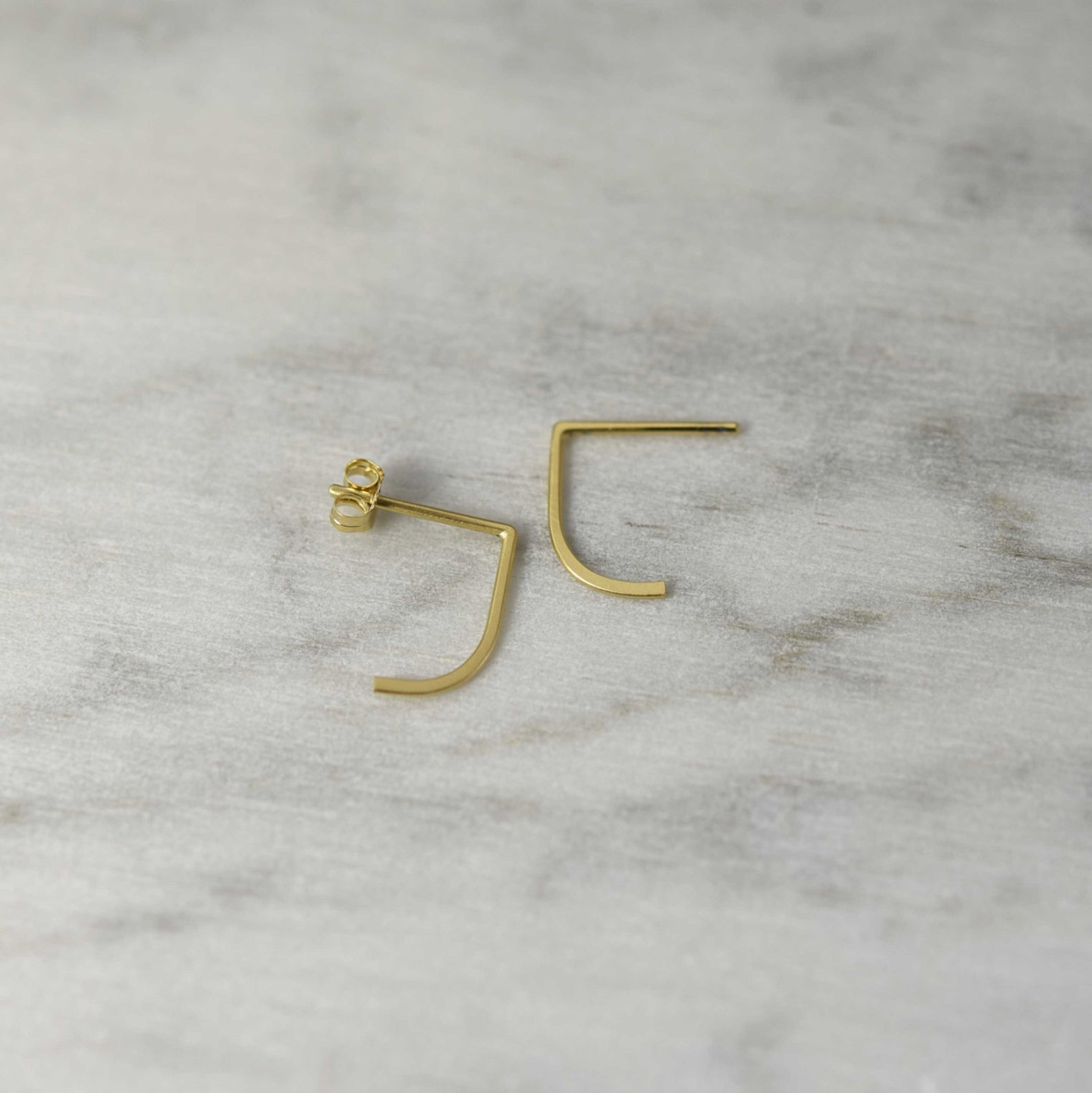 Suspender Gold Earring Hug Hoops - Etsy