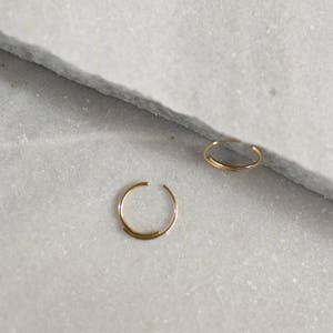 Small Double Hoops 22K Gold Plated Silver - Etsy