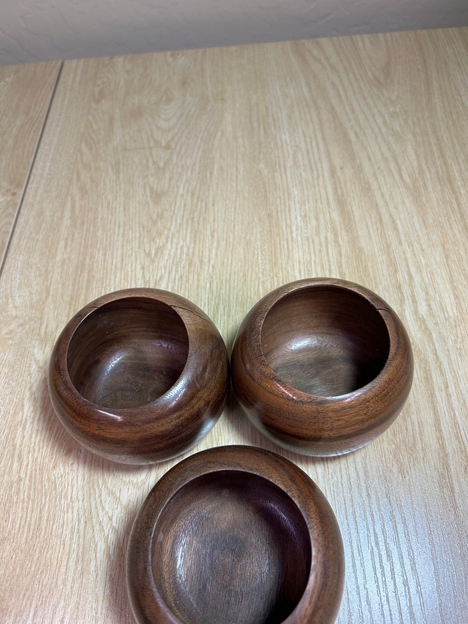 3 Small, Simple Wood Bowls - Etsy