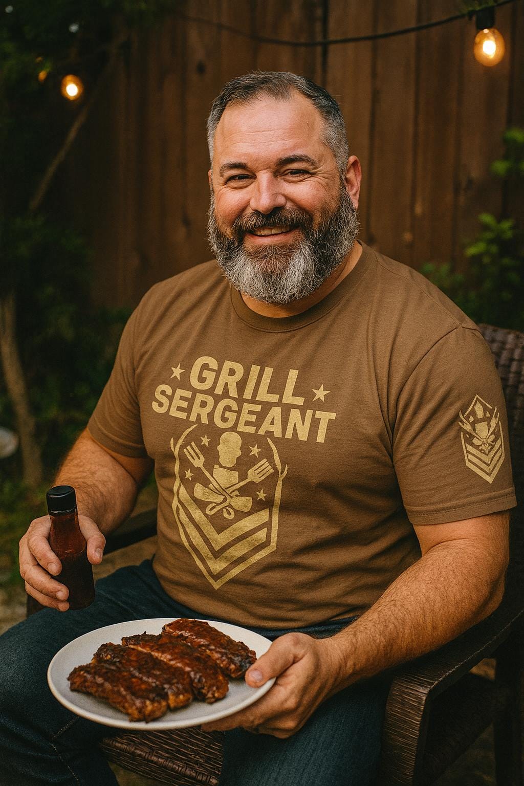 Funny BBQ Grill Sergeant T-shirt: Military Chevron Graphic Tee - Etsy