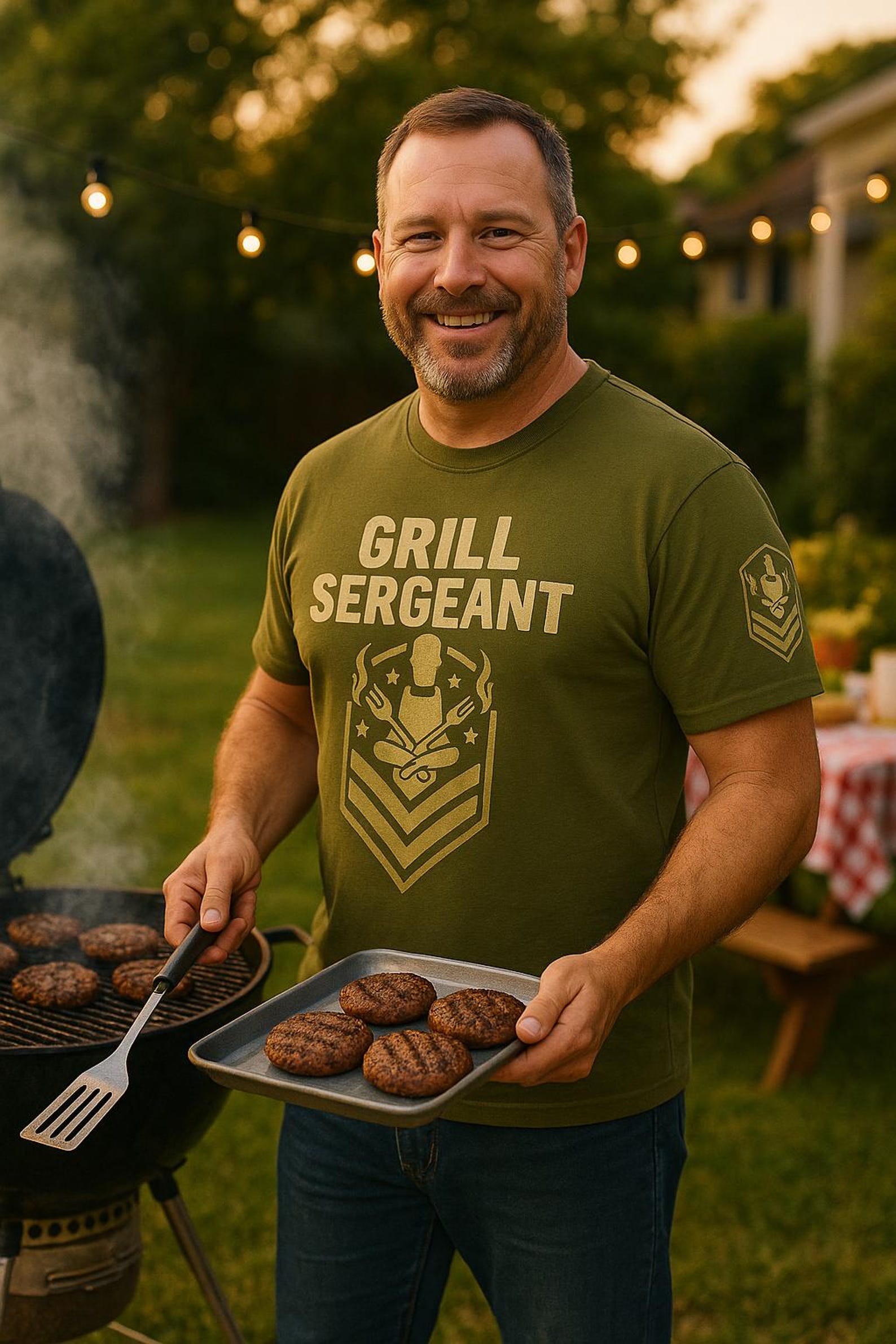 Funny BBQ Grill Sergeant T-shirt: Military Chevron Graphic Tee - Etsy