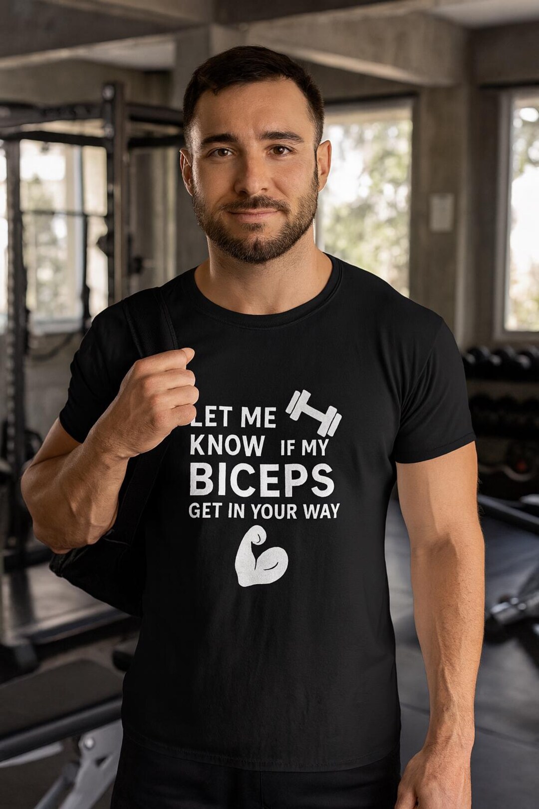 Funny Bicep Gym Shirt: Bodybuilding Workout Tee for Men & Women - Etsy