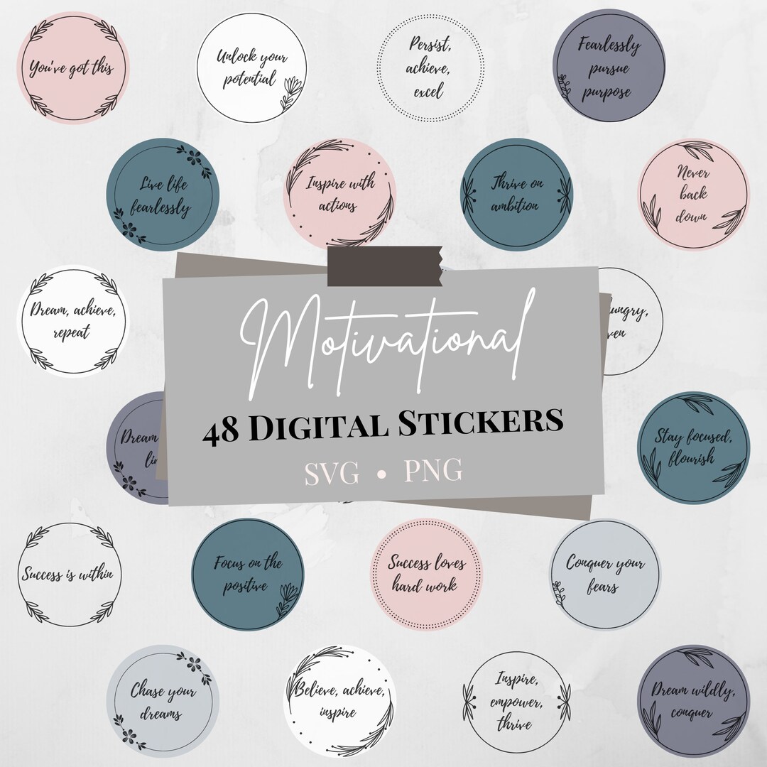 Motivational Quotes Digital Planner Stickers | Inspirational Quotes ...