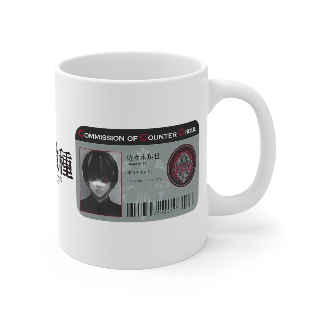 Tokyo Ghoul Mug, Counter Ghoul ID Card Design, Haise Sasaki ID Card Mug ...