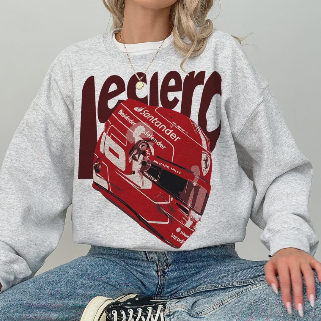 Charles Leclerc F1 ,retro Racing Crewneck Sweatshirt | Vintage ...