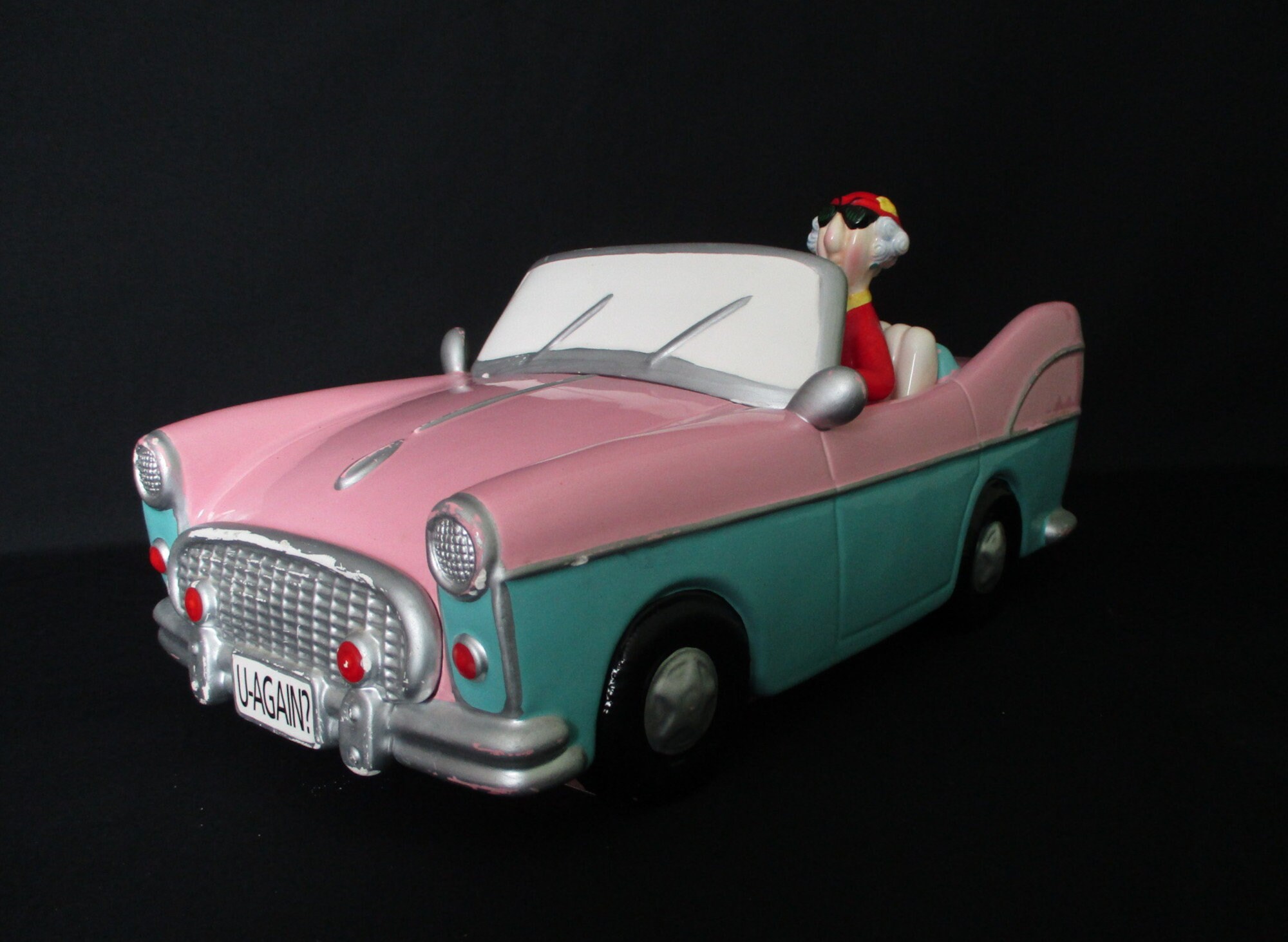 Vintage 90s Hallmark MAXINE Cookie Jar CAR handpainted ~ Bull Terrier ...