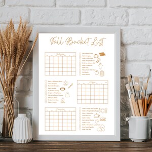 Fall Bucket List, Fall Activity, Fall Countdown Poster, Fall Countdown ...