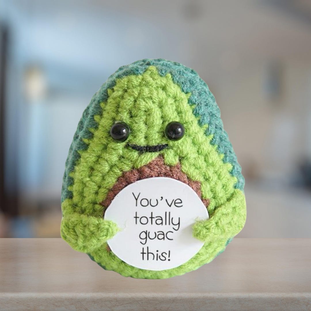 Handmade Crochet Positive Plush – Cute Desk Buddy Gift | Mushroom, Bee ...