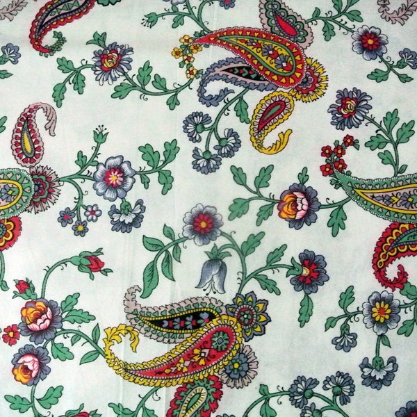 Large Paisley Print Fabric - Etsy