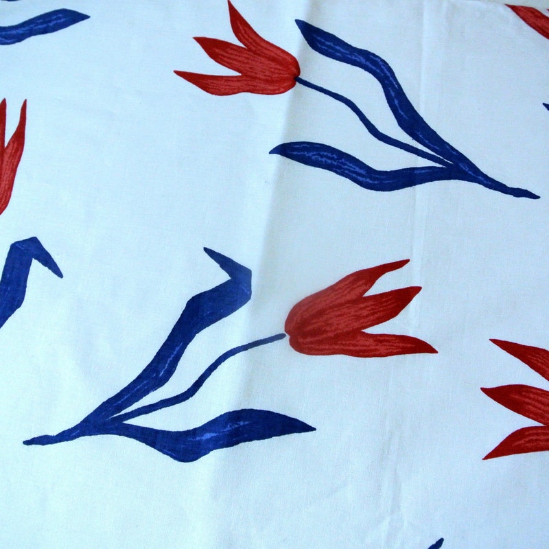 Tulip Print Fabric - Etsy