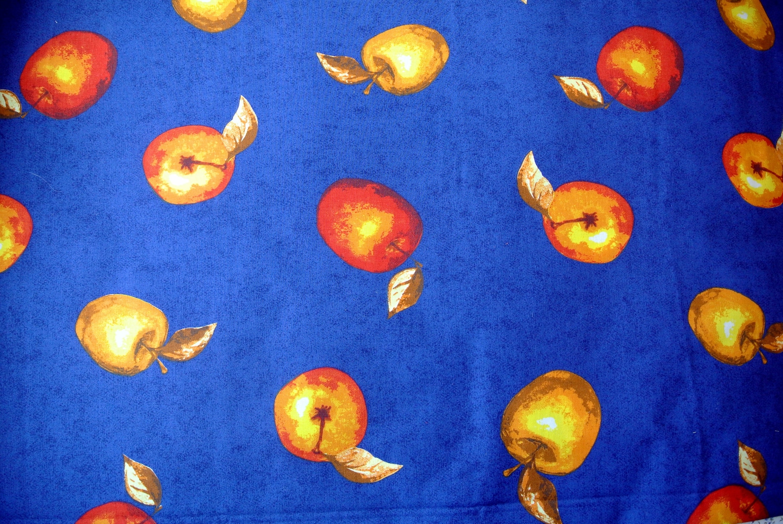 Vintage 1980s Fabric in Unused Cotton With Large Printed Red/ Yellow ...