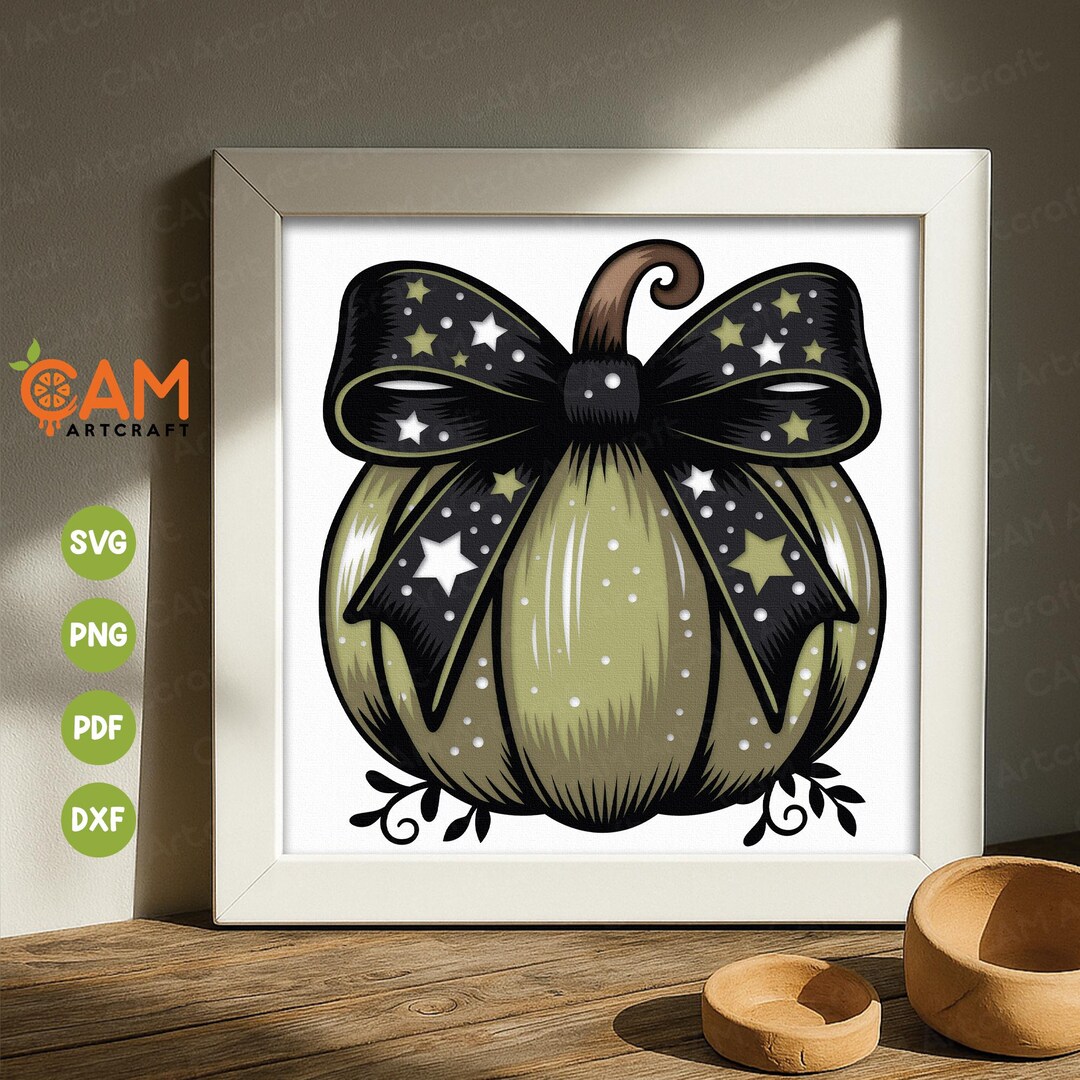 Pumpkin Shadow Box SVG, 3D Pumpkin SVG, Svg for Cricut Projects, Shadow ...