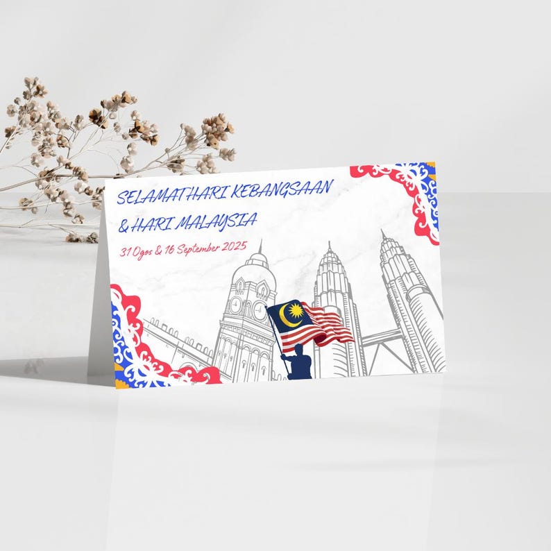 Hari Merdeka & Malaysia Day Greeting Card 2025 - Etsy