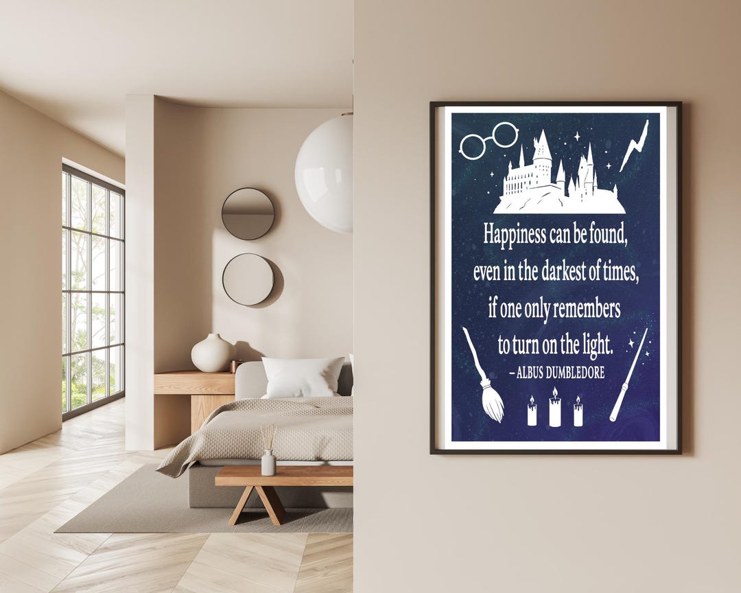 Minimalist Hogwarts Quote Poster | Magical Harry Potter Wall Art ...