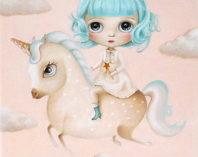 The Unicorn Dream, Unicorn ART PRINT, Pop Surrealism Art, Low Brow, Big ...